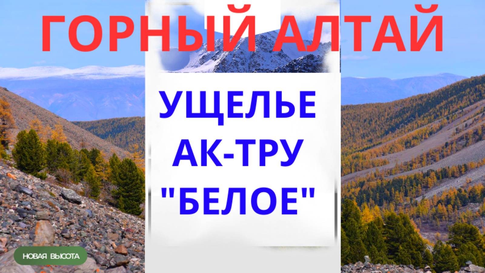 Горный Алтай I ущелье Ак-Тру "Белое" I Северо-Чуйский хребет