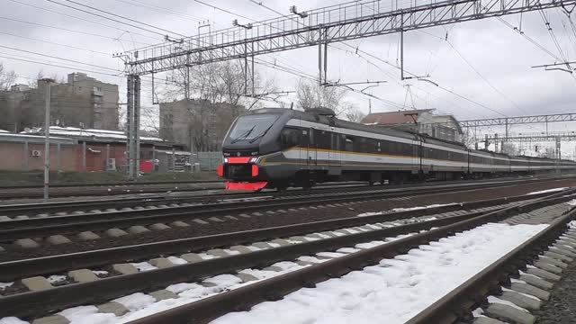 Электропоезд ЭП2ДМ-0277 (ЦППК) пригородный поезд № 6687/6688 Балашиха - Апрелевка.