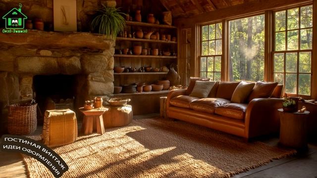 Гостиная в стиле винтаж идеи оформления (3)