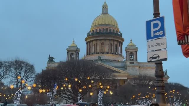 Новогодний Санкт-Петербург. Исаакиевский собор