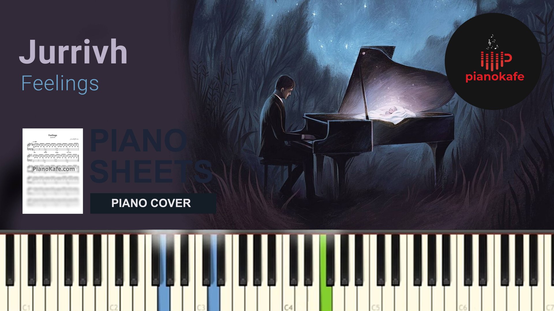 Jurrivh - Feelings НОТЫ & MIDI | PIANO COVER | PIANOKAFE