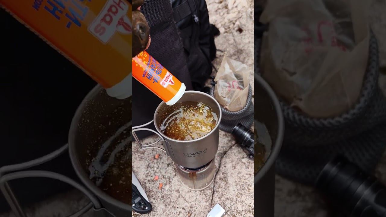 Приготовление пищи на походной плите-невидимке для выживания #выживание #туризм