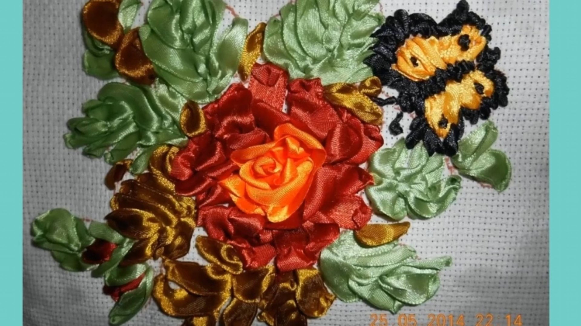 Пока не распустились цветы, вышивка лентами