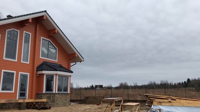 Коттедж из клееного бруса сечения 240х240 мм по проекту М300