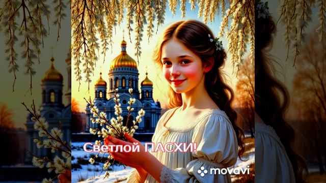 ПОЗДРАВЛЕНИЕ С ПАСХОЙ! ПЕСНЯ - СВЕТЛАЯ ПАСХА, Слова Валерия Алексеева