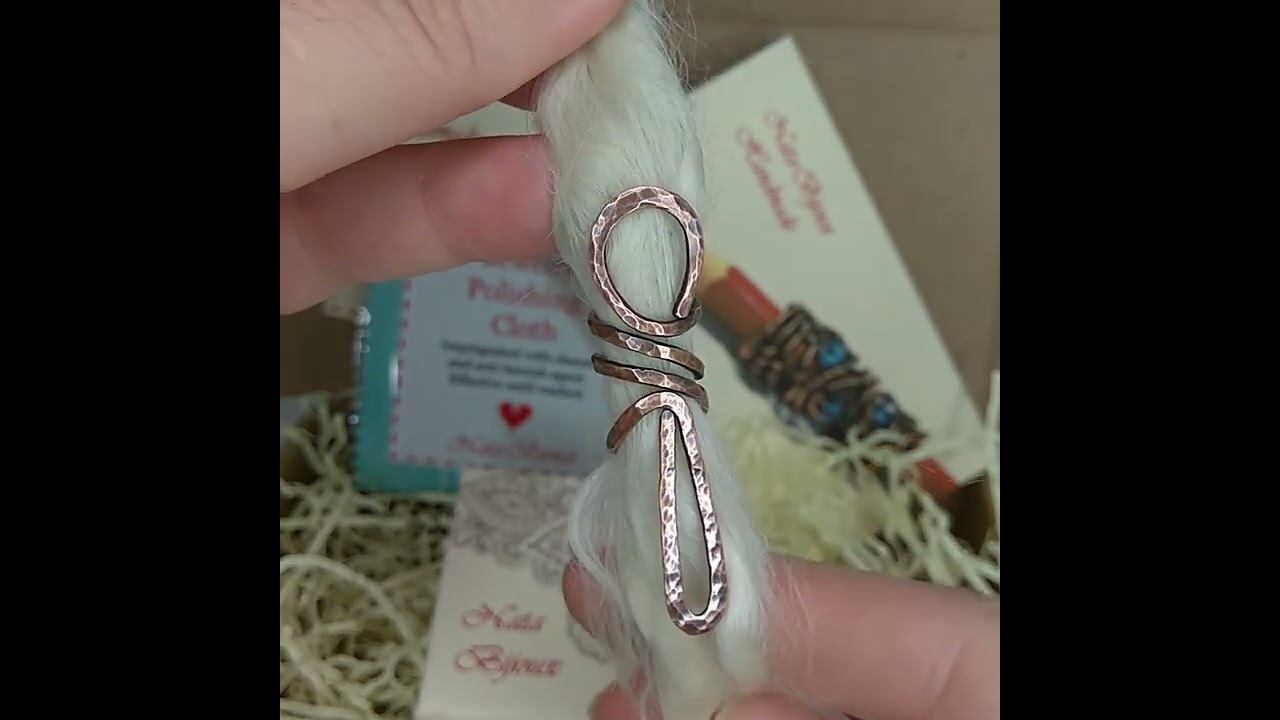 Анкх медное украшение на дреды