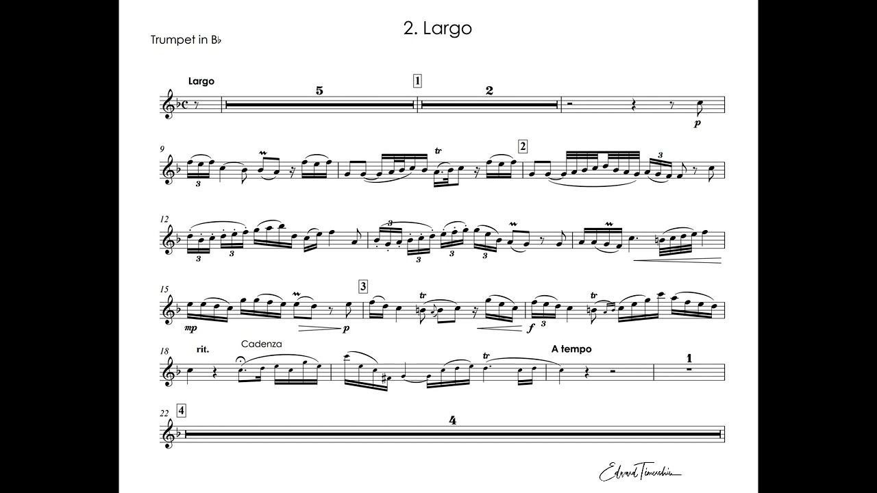 Neruda, Johann - Concerto for trumpet E-flat - Sergei Nakaryakov trumpet Bb