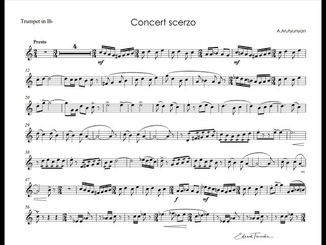 Arutyunyan, Alexander - Concert Scherzo - Timofei Dokshizer trumpet Bb
