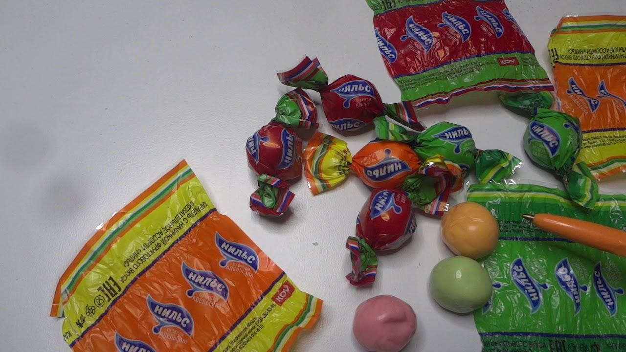 Взял на пробу Конфеты Нильс Жевательные со Вкусом Зеленого Яблока Апельсина Вишни. Обзор покупки