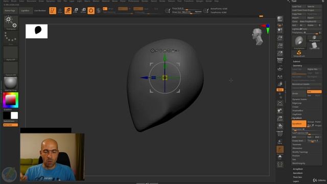 3. Start sculpting a female head