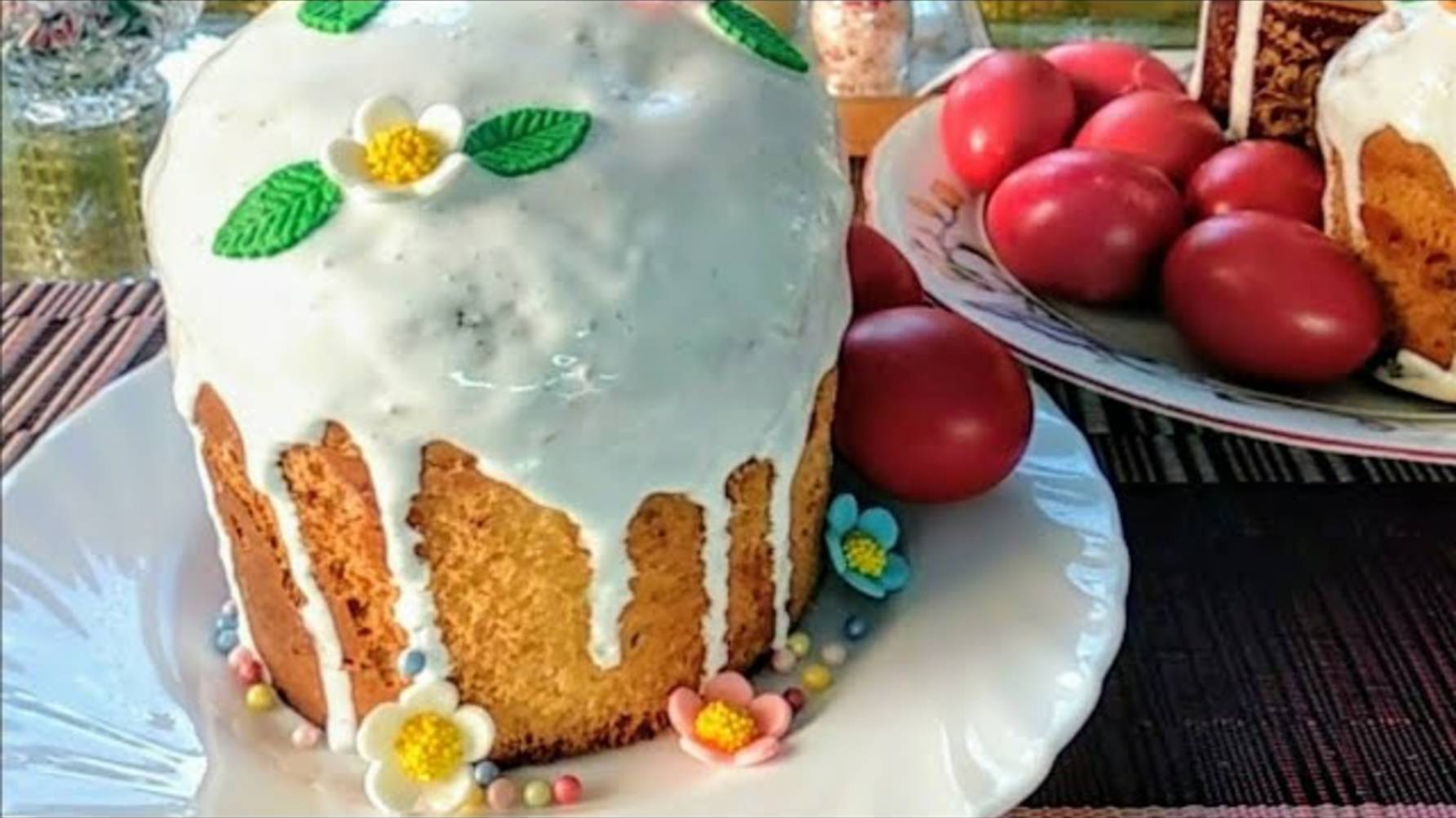 Пышный кулич в один замес на ПАСХУ + глазурь. Долго НЕ ЧЕРСТВЕЕТ.