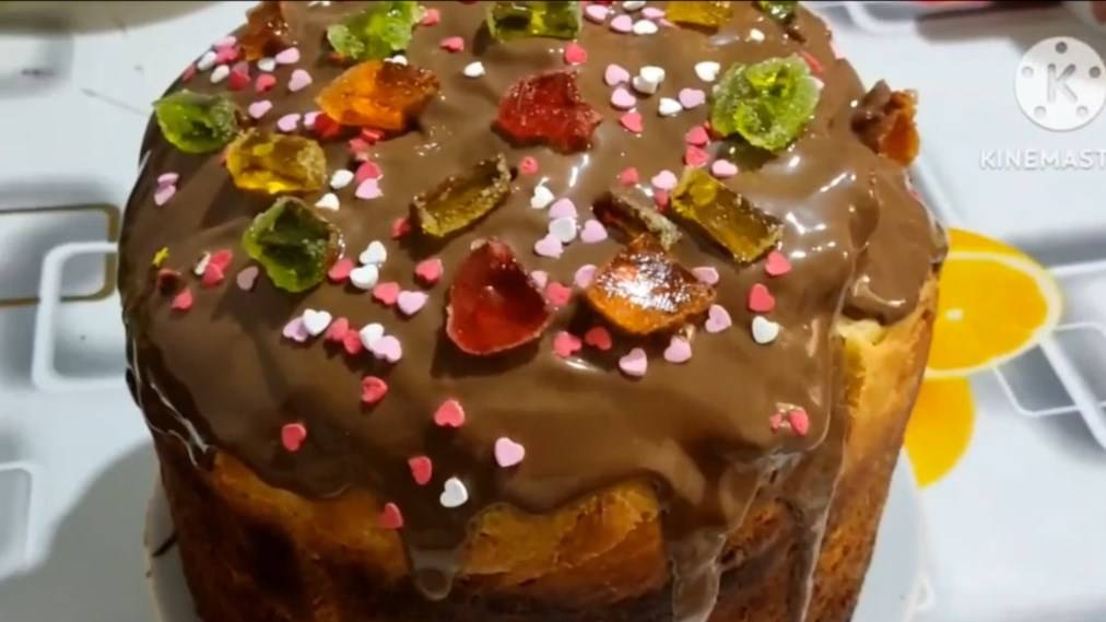 Шоколадный кулич, Кулич с шоколадной глазурью