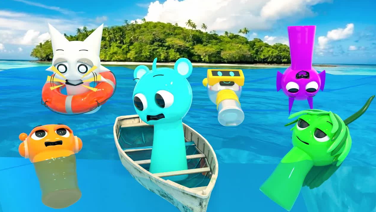 Невероятный хаос пляжного дня в Incredibox Sprunki🌊! Как Скай и ее друзья справятся с этим?