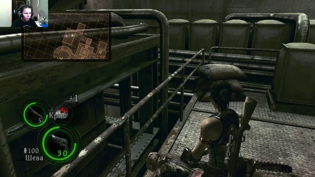 Глава 3-2. Прохождение Resident Evil 5 #7 (КПП) coop ft. ‪@mr.okulus8044‬