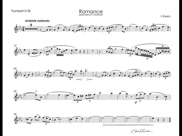 Peskin, Vladimir - Romance for trumpet - T.Dokshizer trumpet Bb