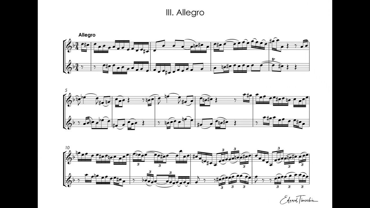 Bach - Concerto for 2 violines in D-minor - Malcolm Mcnab - trumpet C
