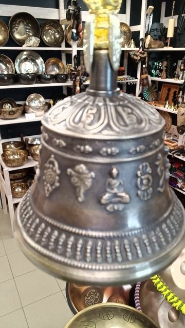Тибетский колокольчик и варджа - 9 см / Dorje bell with vajra / shamanic.moscow