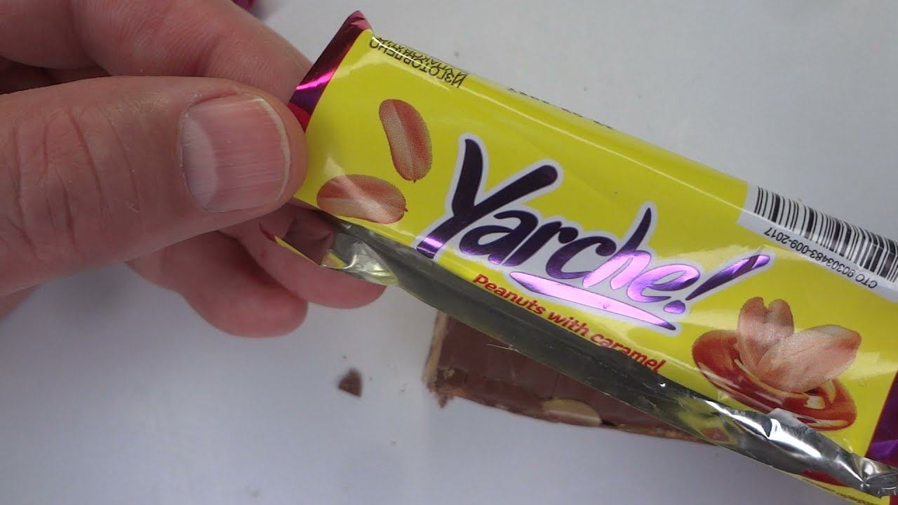 Взял на пробу Батончик Yarche с Жареным Арахисом и Мягкой Карамелью Покрытый Глазурью Обзор Покупки
