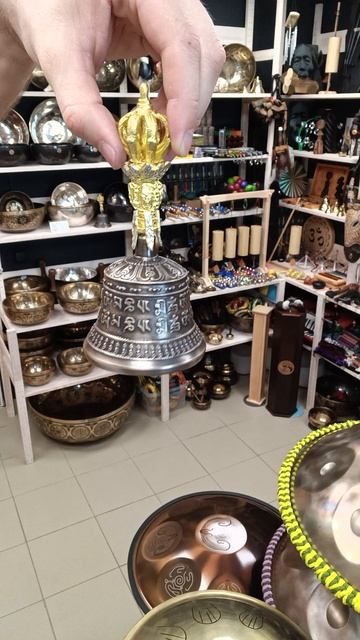 Тибетский колокольчик и варджа - 7 см / Dorje bell with vajra / shamanic.moscow