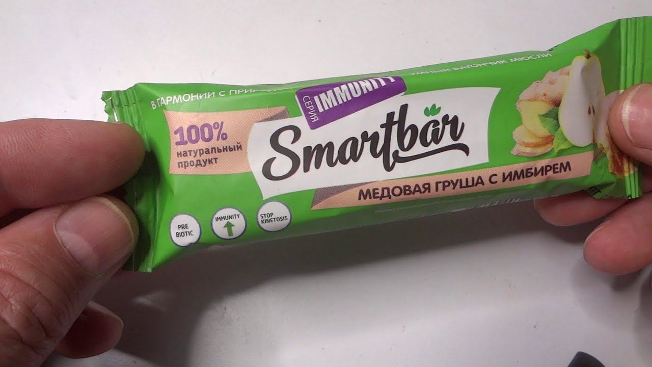 Взял на пробу Батончик Smartbar Медовая Груша с Имбирём. Обзор покупки. #ОбалденныеВкусняшки