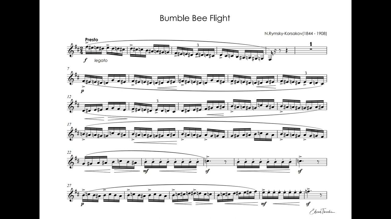 Rimsky-Korsakov, Nikolai - Flight of the Bumble Bee - Sergei Nakaryakov trumpet Bb