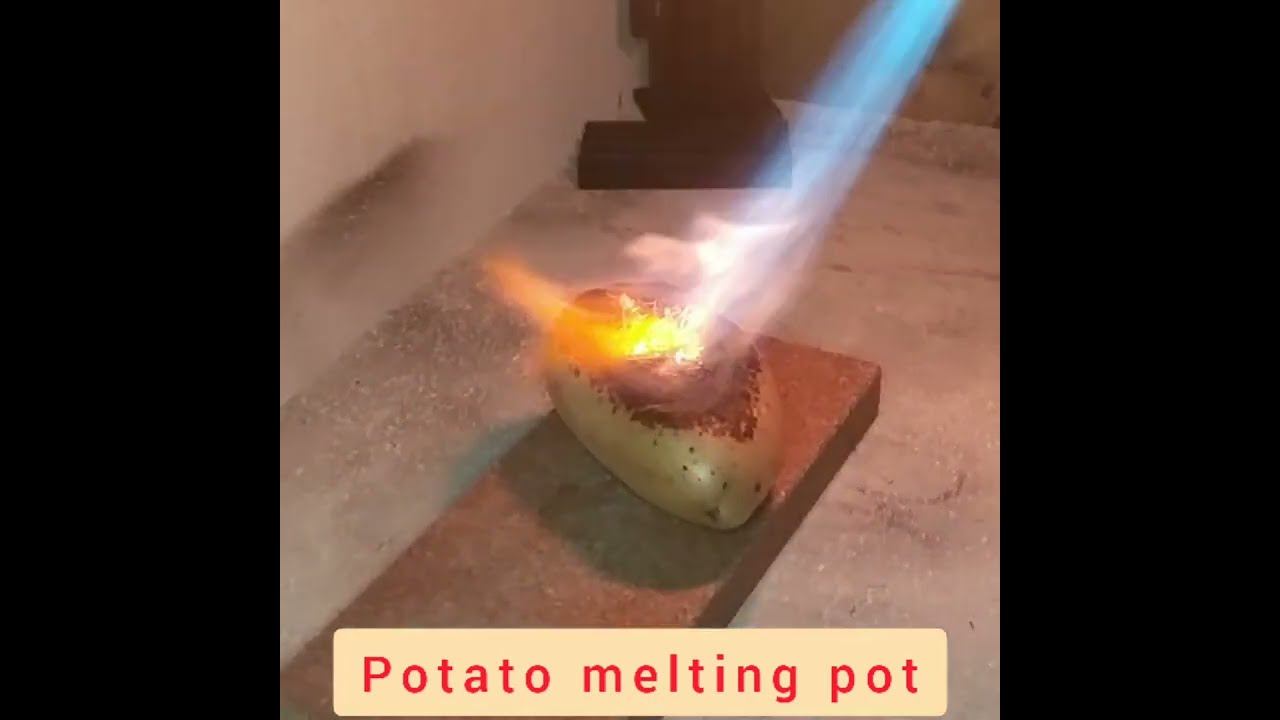 DIY Silver melting in a potato