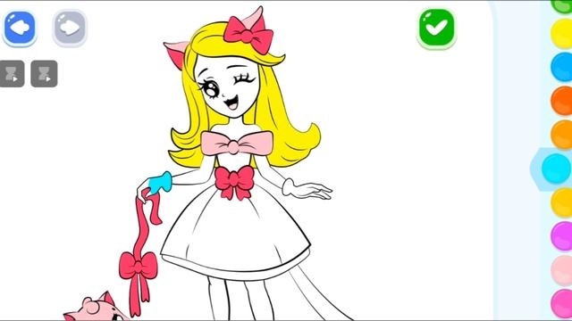Живая раскраска. Принцессы. Учим цвета Развивающий обучающий мультфильм. Аниме