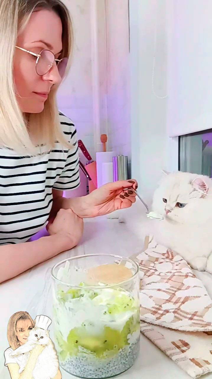 Греческий йогурт с чиа и киви рецепт красоты!