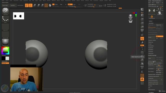 5. Refining, adding eyeballs and color