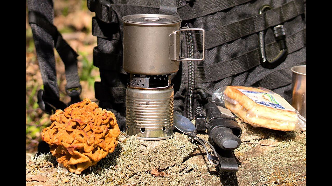 Выживание. Пиролизная мини печка на сухом горючем для легкоходов