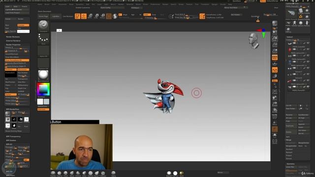 20. Making render passes from Zbrush and posing the tail