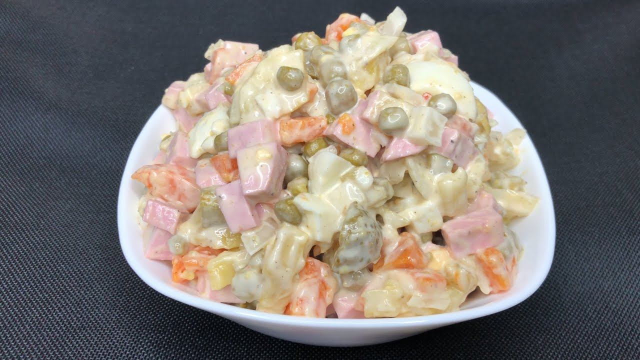 Салат Оливье, вкусный домашний рецепт. Классический с 1860-го года.