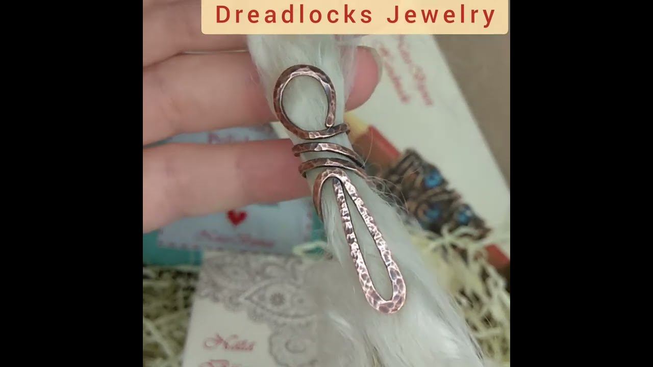 Анкх медное украшение на дреды или косы