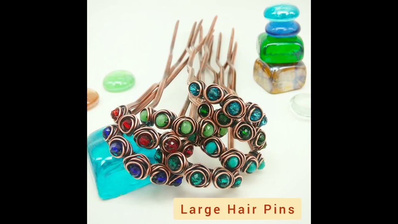 Медные шпильки для волос ручная работа