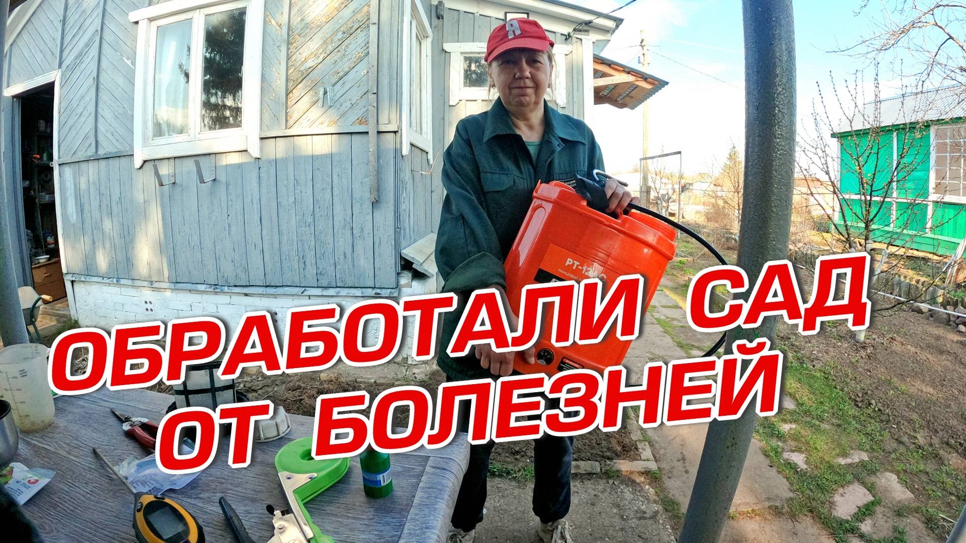 ОБРАБОТАЛИ САД ОТ БОЛЕЗНЕЙ