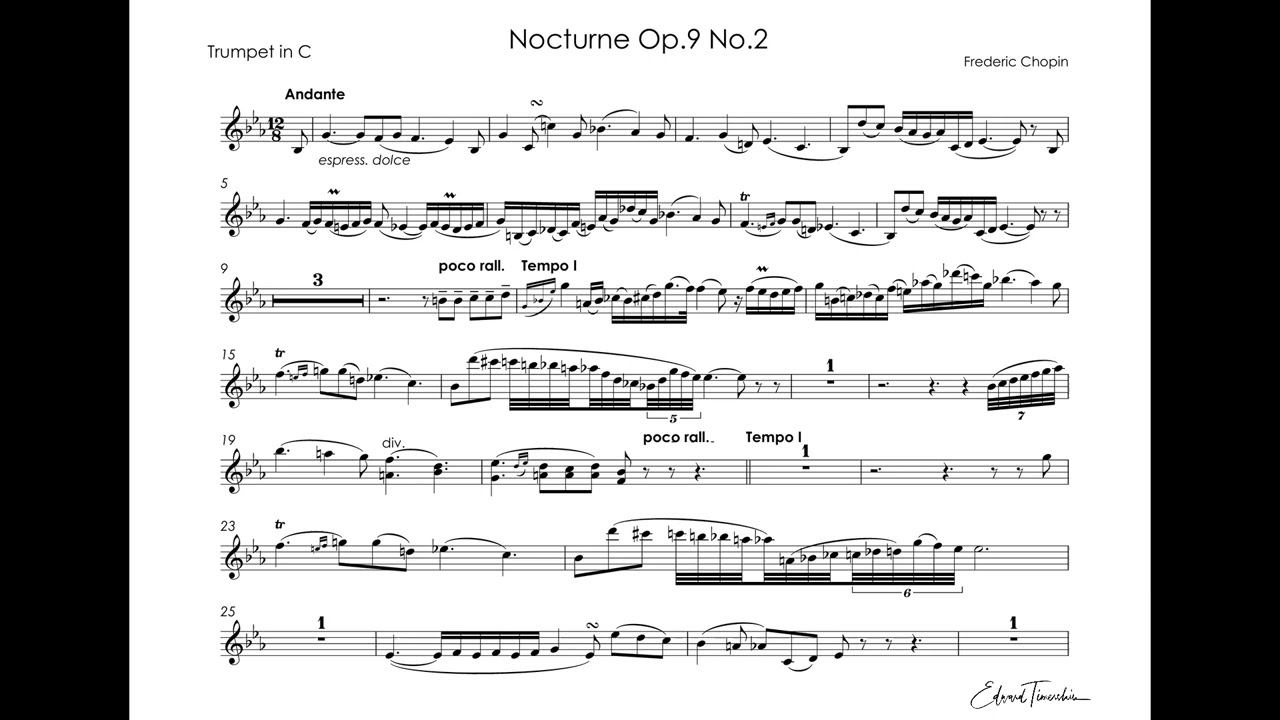 Chopin, Frédéric - Nocturne, Op.9 - Malcolm McNab trumpet C