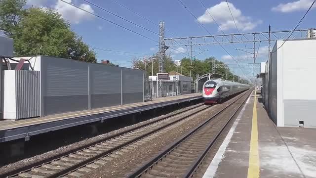 Электропоезд ЭВС1-13 "Сапсан" (ТЧ-10) высокоскоростной поезд №761А Санкт-Петербург - Москва.