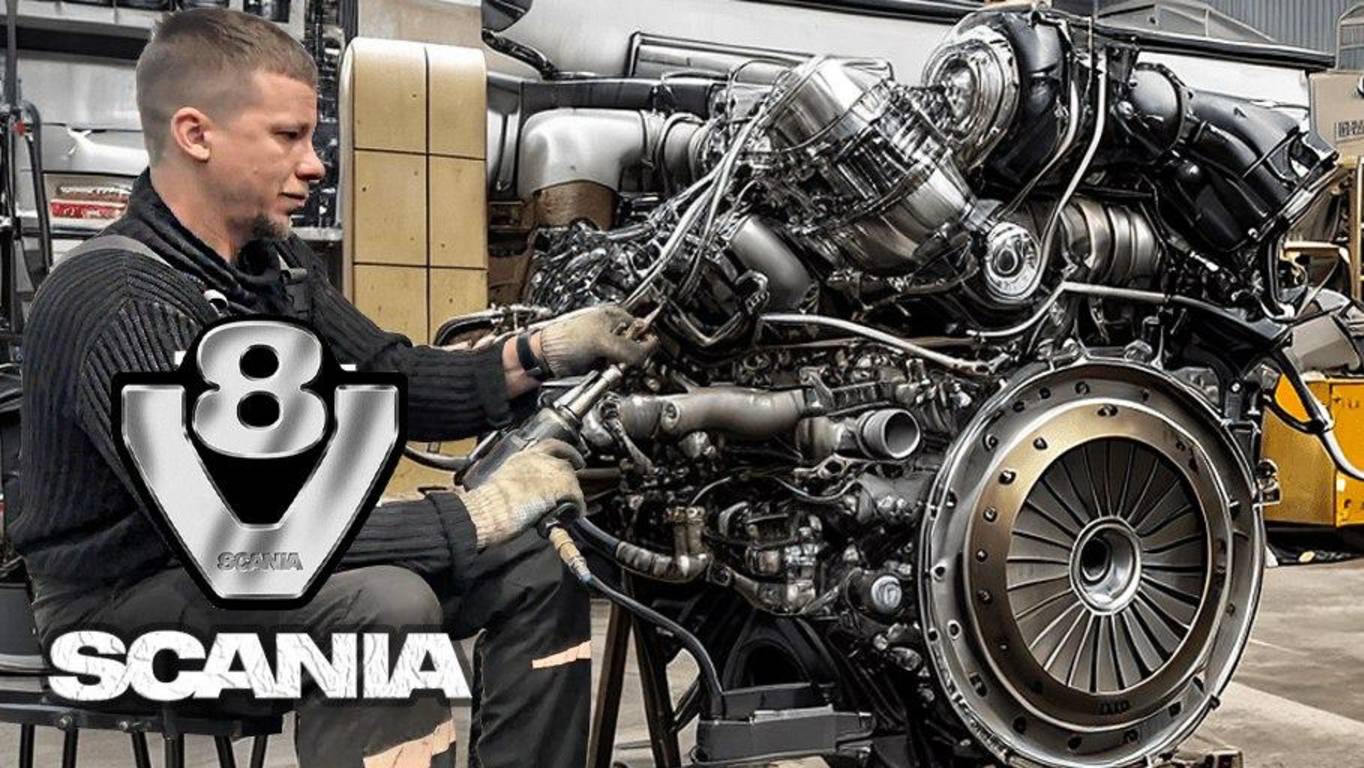 Scania r500 сборка ДВС часть1