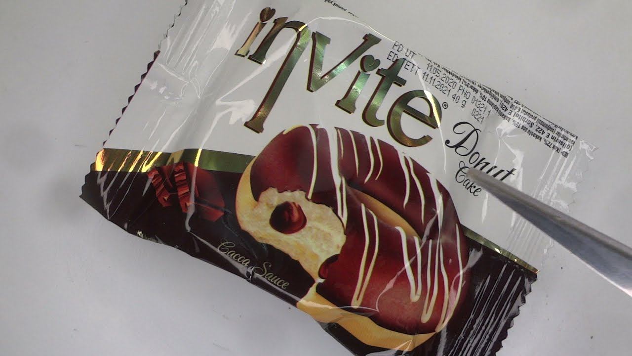 Взял на пробу Пончик Invite Donut Cake в Какао Глазури с Какао Наполнителем Обзор Покупки