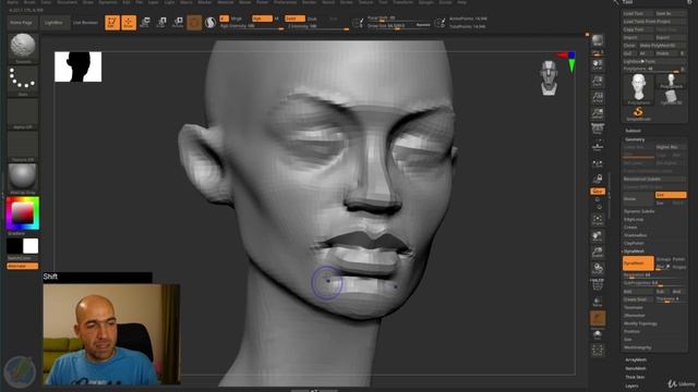 4. Start sculpting a female head Pt2