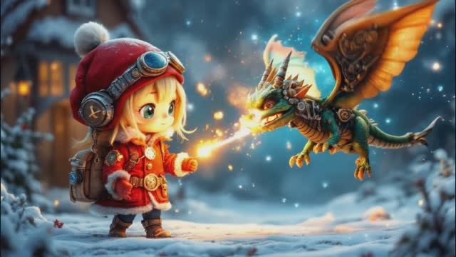 Девочка, дракон и Новый год