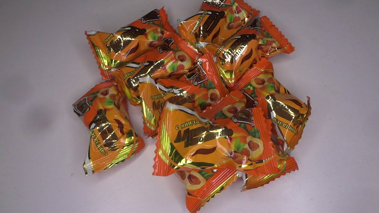 Взял на пробу Конфеты Абрикос в Шоколаде с Миндалем. Обзор покупки