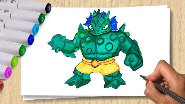 Как нарисовать Heroes of Goo Jit Zu ФУГУ Foogoo Deep Goo Sea Атака головой Гуджитсу_Учимся рисовать