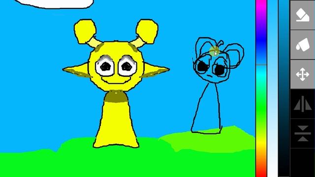 Как я рисую Скай из Спрунки Пирамиксед:3