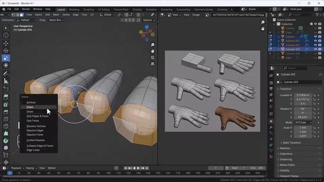 how to do Hand Modeling in Blender|| Time-lapse Tutorial - смотреть ...