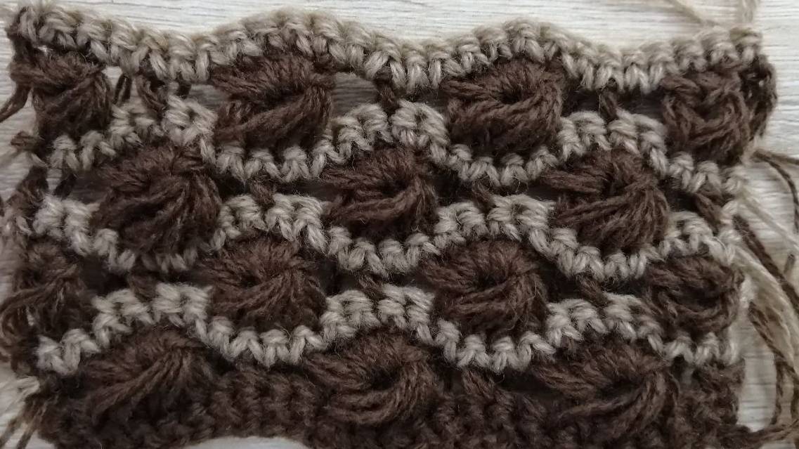 Узор крючком "Завитушки"