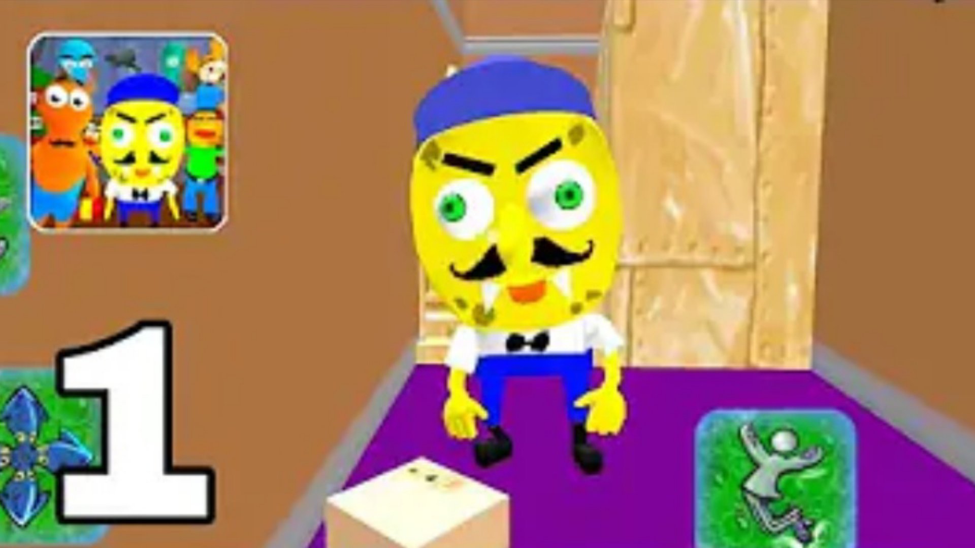 Sponge Neighbor Escape 3D New Update Gameplay Level 1