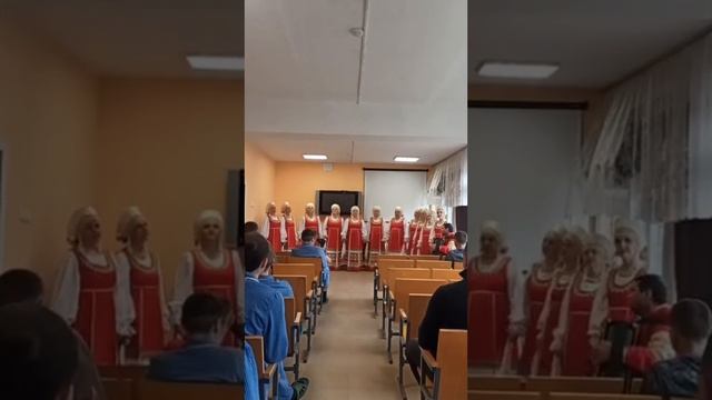 Ансамбль "Тулинское раздолье" (МЭЦ, с.Верх-Тула) выступает в госпитале (р.п. Пашино, НСО, 17.04.25)