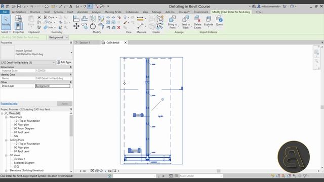 3.2 Loading CAD into Revit