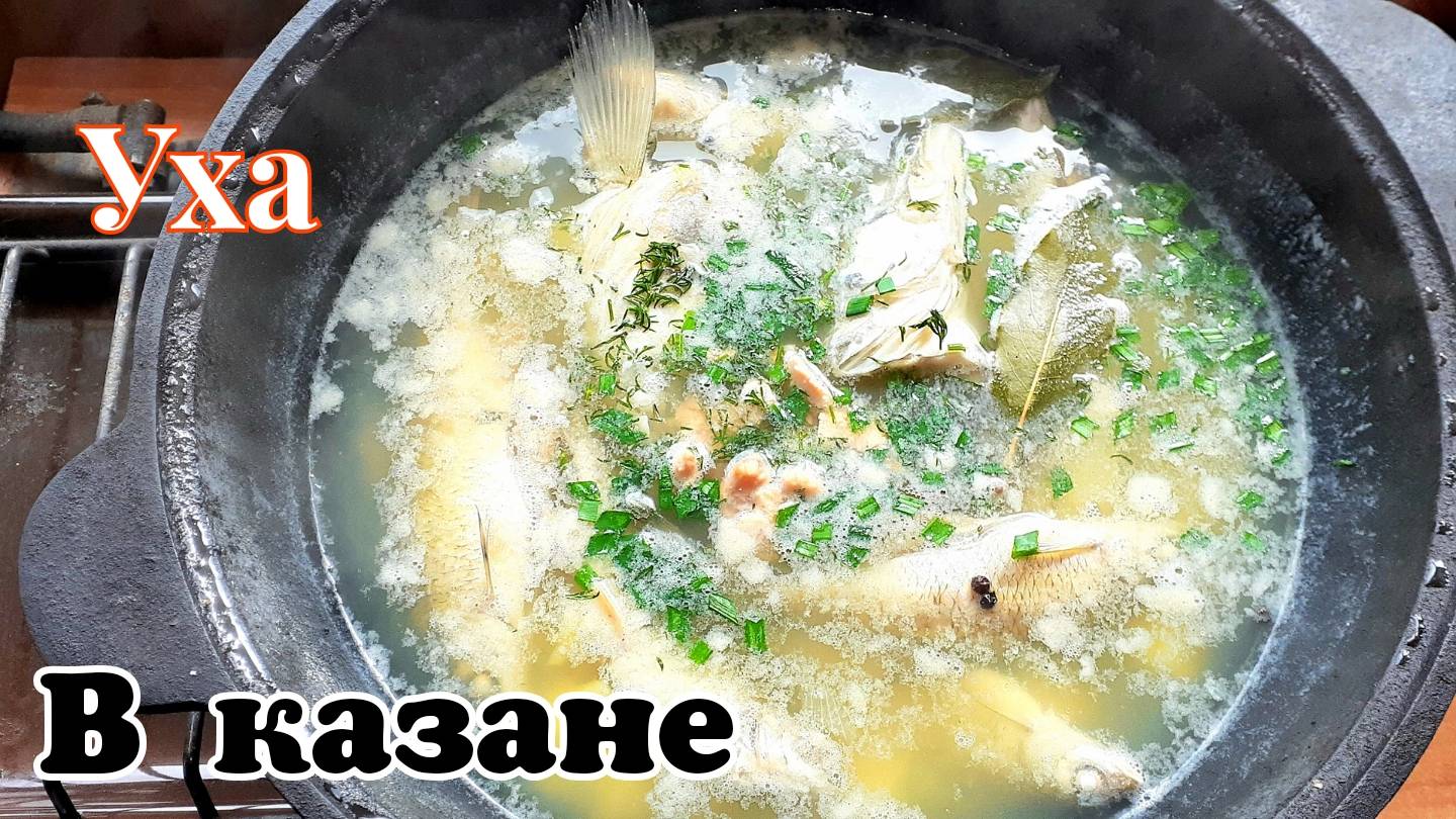 Уха в Казане готовим с батей | В конце стих от ДЕДА